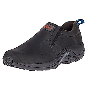Merrell Men's Jungle Moc Leather Slip Resistant Industrial Shoe, Black, 10