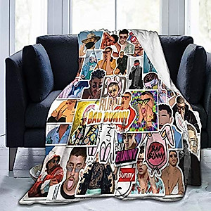 Sinorama Lightweight Luxury Throw Blanket Fannel Fleece Microfiber Plush Bed Blanket Super Soft Reserviber Blanket for All Season Bed Couch Sofa 3D Print Design 50×40 in