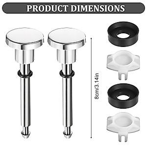 2Set Tub Spout Diverter Repair Kit, Gate Bathroom Shower Bathtub Leaky Tub Faucet Leak Repair Replacement Part, Includes 2 x Diverter Valve Stems, 2 x Cup Seals and 2 x Gates