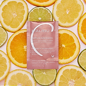 Malibu C Wefts & Extensions Wellness Hair Remedy (1 Packet) - Removes Build Up + Prevents Hair Breakage - Prepares Natural Hair for Hair Extension Application