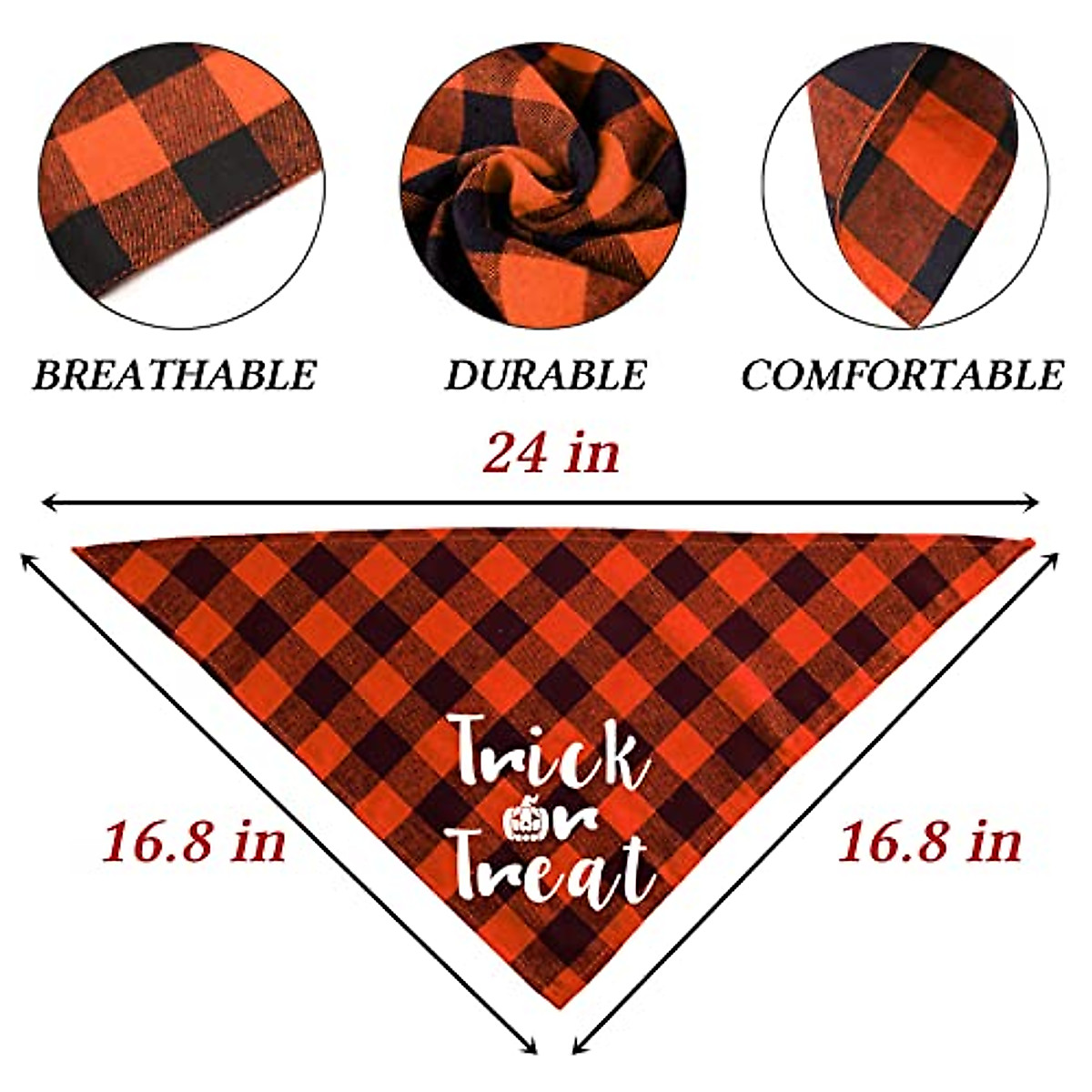 STMK Holiday Dog Bandanas, 4 Pack Halloween Thanksgiving Day Fall Dog Bandanas for Halloween Thanksgiving Day Fall Dog Puppy Costume Decorations