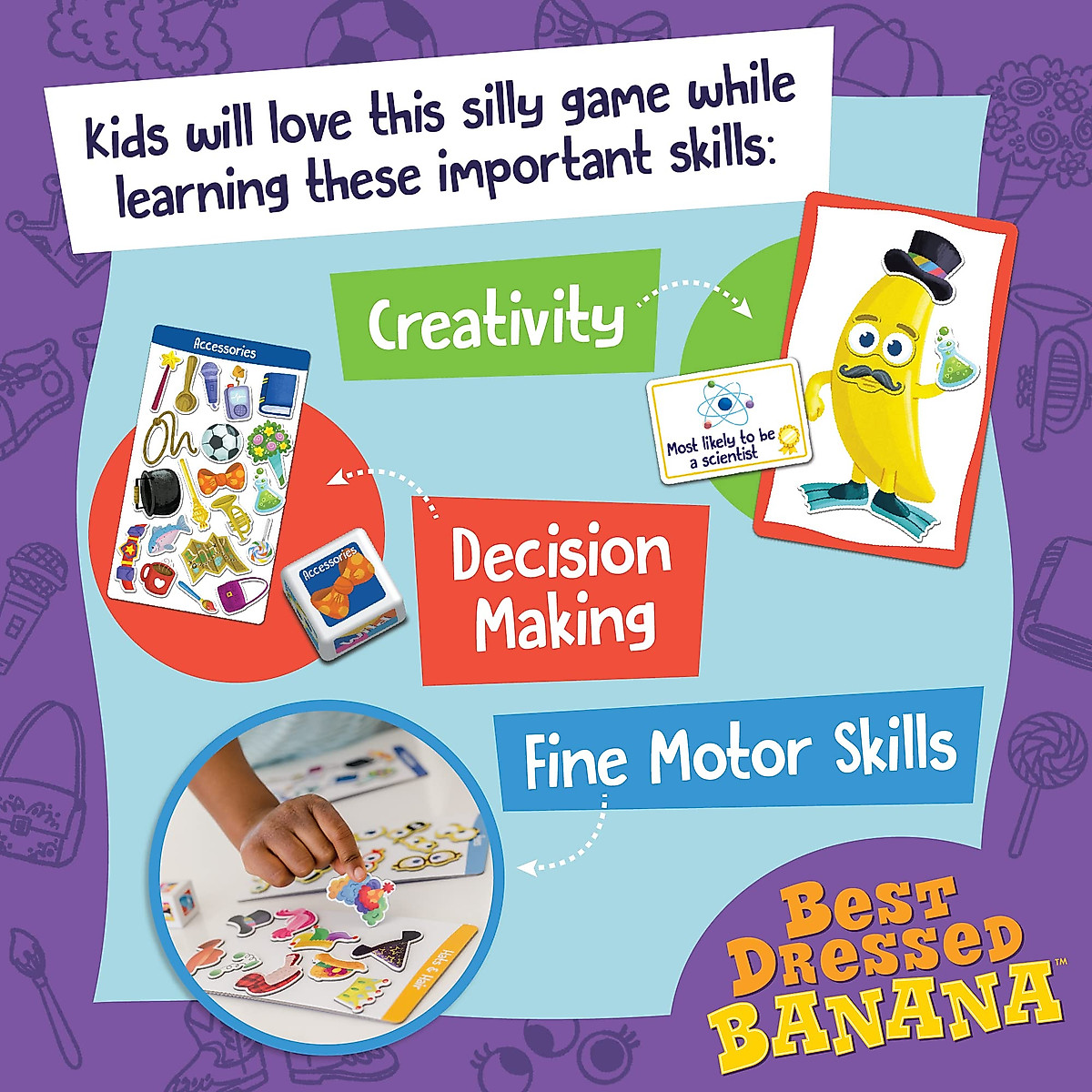 Peaceable Kingdom Best Dressed Banana Cooperative Board Game – Ideal for 2-4 Players Ages 4 and Up