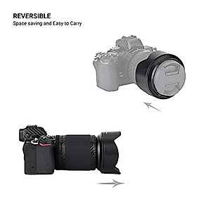 (1+1) Screw on + Bayonet Lens Hood Shade for Nikon Z30 Z50 Z fc Dual Lens Kit (Nikkor Z DX 16-50mm & 50-250mm) Replaces HN-40 and HB-90A Lens Hood