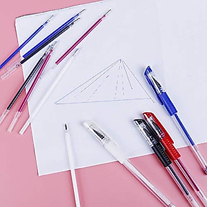 4 Pieces Heat Erase Pens with 40 Heat Erasable Fabric Refills Marking for Sewing, Quilting and Dressmaking(4 Colors)