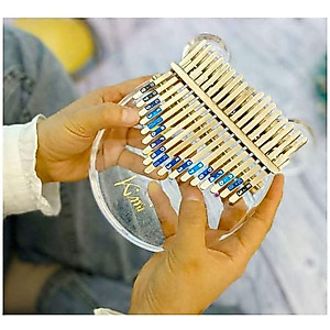 Kimi Crystal Thumb Piano Kalimba Transparent Crystal Bear Model 17 key Beginner Finger Piano