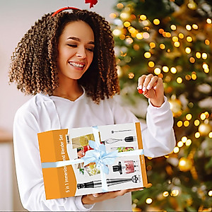 Immersion Blender Handheld Corded Hand Blender 1100W, Trigger Variable Speed 5 in 1 Stick Blender, Emulsion Blender with Chopper, Whisk and Frother for Soup, Baby Food and Smoothies