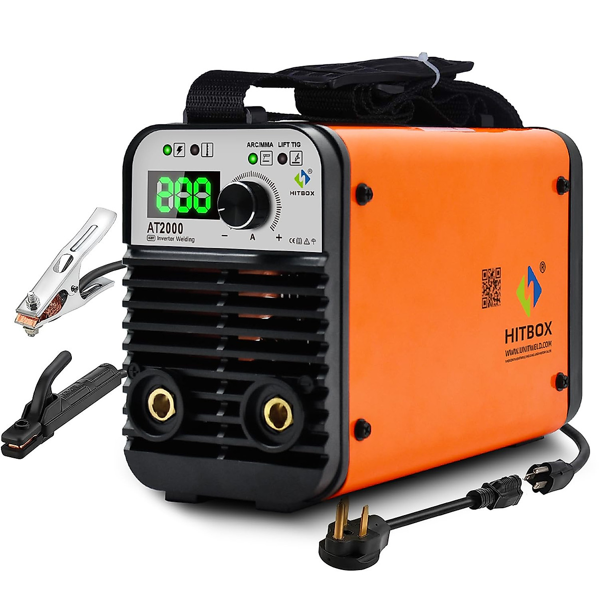 HITBOX AT2000 Stick Welder 140A Welding Machine Stick Welders 110V/220V Welder Machine 2 IN 1 Arc/Lift Tig Welding Machine Welder With Hot Start Arc Force And Anti-Stick Mini Welder with LCD Screen