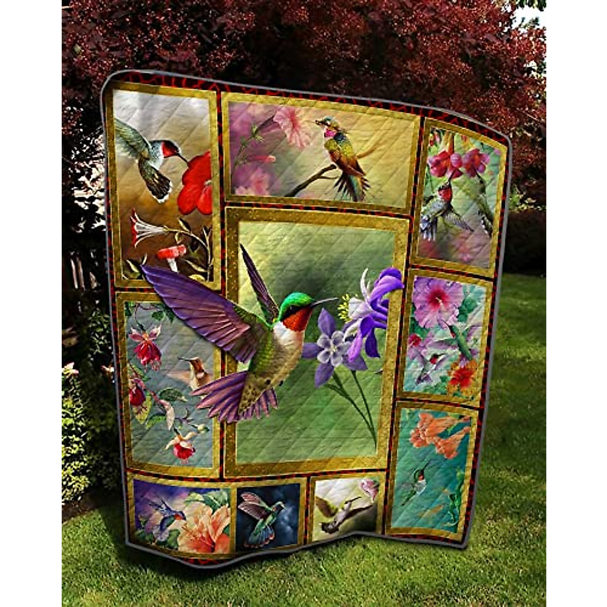 Hummingbird Blankets and Throw Fluffy Blanket Ocean Throw Blankets for Kids and Adults Cozy Blankets, Small/Medium/Large/X-Large