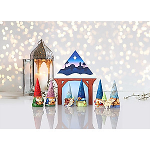 Enesco Jim Shore Heartwood Creek Small but Miraculous Gnome Christmas Pageant Scene Figurine Set, 3.125 Inch, Multicolor