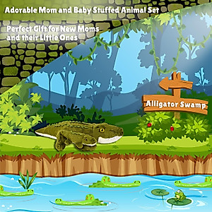 Forest & Twelfth Mom & Baby Mini River Otter, Stuffed Animals for Kids, Baby Shower Decorations, Nursery Decor, River Animals for Toddlers, Stuffed River Otter, Soft, Plush Toy (River Otter)