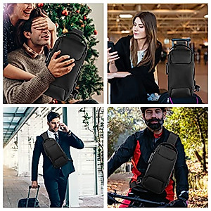 KUCINO Waterproof Anti-Theft Sling Bag with USB Recharging, Crossbody Sling Bags for Men and Women, Men'S Chest Bag Casual Shoulder Bag, One Strap Backpack, Perfect for Travel & Commute