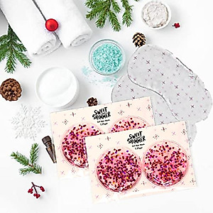 Women's Christmas Spa Gift Set 19 Piece Sweet and Shimmer Holiday Bath and Beauty Gift Set with Assorted Masks, Facial Scrubs, and Lip Balms In Holiday Gift Box, Great Stocking Stuffer, Ideal Gifts for Women