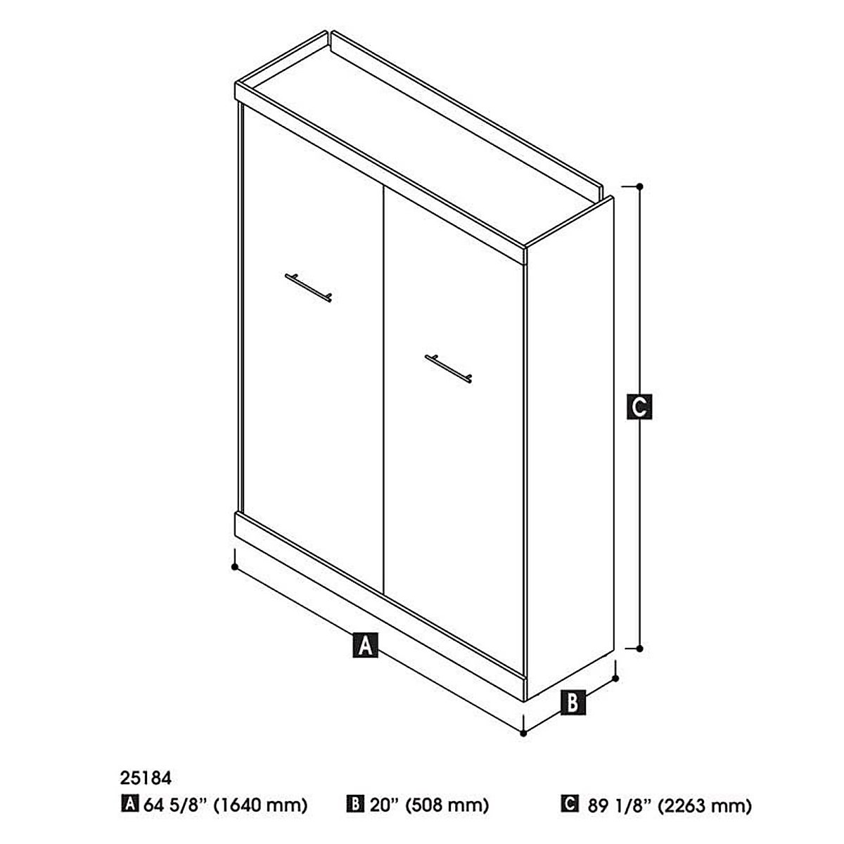 Pemberly Row Queen Size Wall Bed with Wooden Slats in Engineered Wood, in Gray, No Box Spring Needed, Easy Assembly