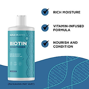 Volumizing Biotin Shampoo and Conditioner Set - Sulfate Free Shampoo and Conditioner for Dry Damaged Hair and Scalp Care - Volumizing Shampoo for Thinning Hair with Jojoba and Argan Oil for Hair Care