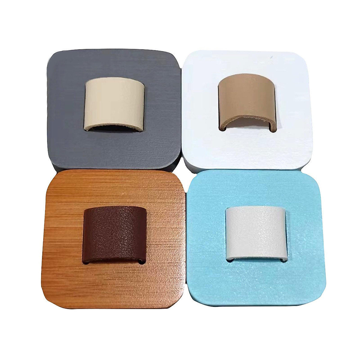 FINDAMAZE 2pcs Wood Sunglasses Organizer Sunglasses Holder Wall Mounted Eyeglasses Storage Glasses Display stand (Grey)