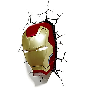 Marvel Comics 3D Iron Man Mask Wall Light