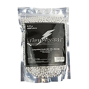 TBB0.30 ThunderBBs Airsoft BBS 0.30G, Competition Grade, White, 3000 Rounds/Bag