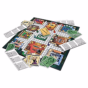 Winning Moves Games Clue Classic with 1949 Card Artwork & Suspects USA, Original Whodunnit Murder Mystery Game with Metal Weapons for 3to 6 Players, Ages 8 and up