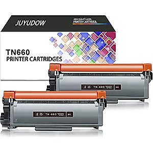 Juyudow Compatible TN-660 Toner Cartridge Replacement for Brother TN660 TN630 TN-630 High Yield for HL-L2300D HL-L2380DW HL-L2320D DCP-L2540DW MFC-L2700DW MFC-L2685DW Printer (2 Packs, Black)