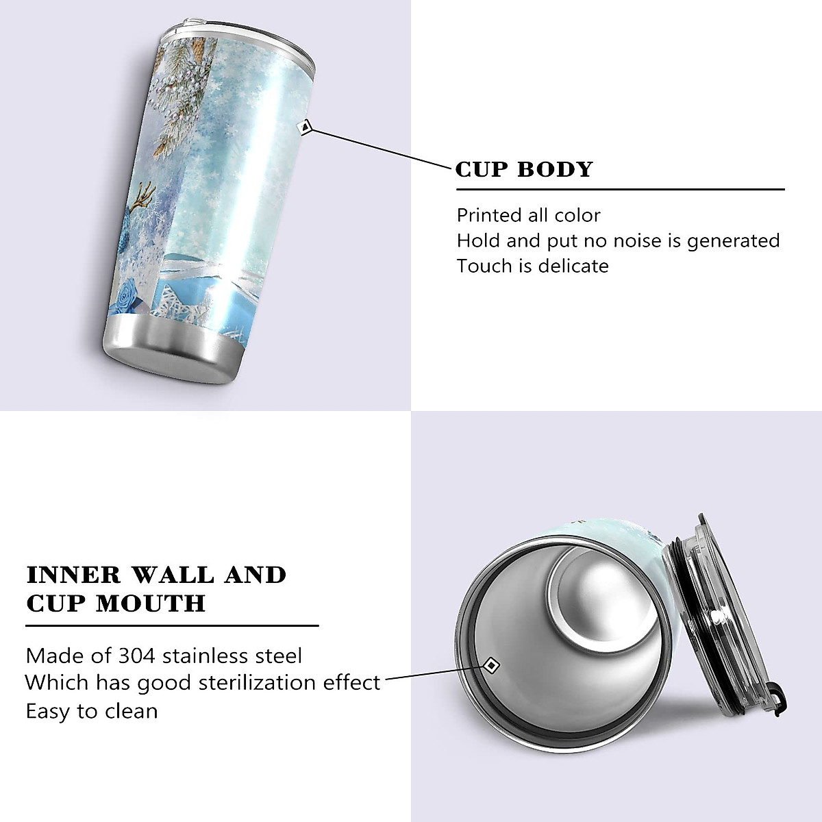 Yasala Christmas Tumbler Xmas Pine Snowman Present Insulated Coffee Cup Back to School Beverage Container Office Travel Mug with Straw and Lid 20oz Holiday New Year Gift