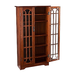 Window Pane Media Cabinet - Oak
