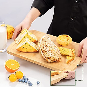 Bamboo Cutting Board Set for Kitchen Wood Chopping Board Set with Juice Groove and Side Handles Large Size Charcuterie Boards for Meat Vegetables Cheese(3 Pcs)