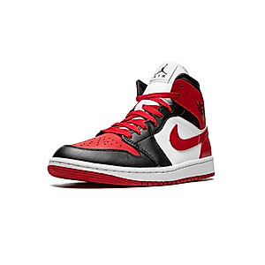 Nike Jordan Womens Air Jordan 1 Mid BQ6472 079 Bred Toe - Size 7.5W, Black/Red