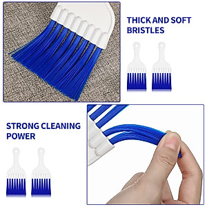 4 Packs Air Conditioner Condenser Cleaning Brush Refrigerator Coil Brush HVAC Coil Cleaner Brush Small Plastic Whisk Brush (Blue)