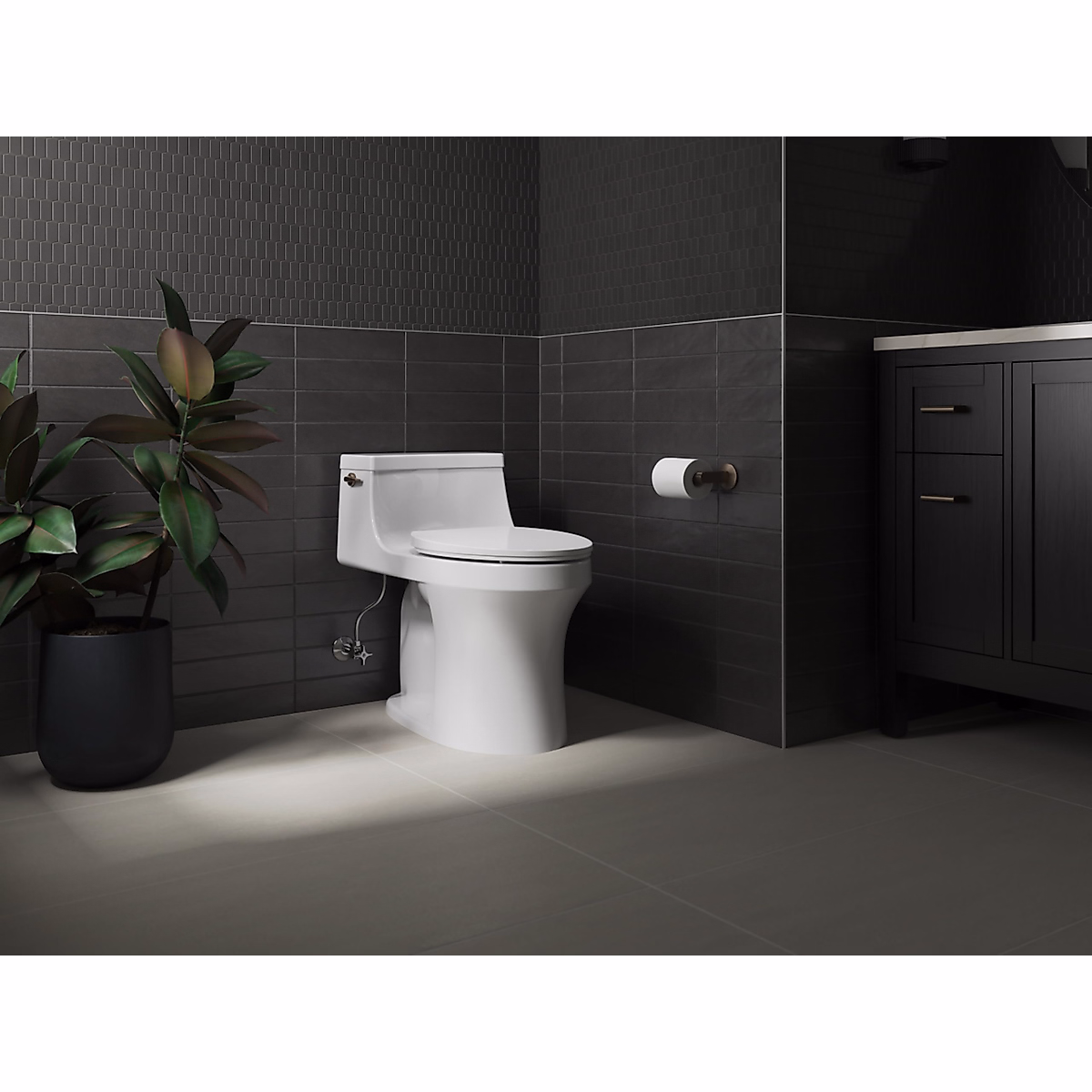 Kohler K-27331-0 Glissade ReadyLatch Quiet Close Elongated Toilet Seat, White