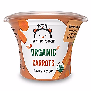Amazon Brand - Mama Bear Organic Baby Food Carrots, 4 ounce (Pack of 1) Cup