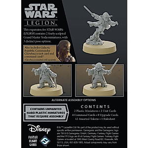 Star Wars: Legion Grand Master Yoda COMMANDER EXPANSION - The Iconic Jedi Master! Tabletop Miniatures Strategy Game for Kids and Adults, Ages 14+, 2 Players, 3 Hour Playtime, Made by Atomic Mass Games
