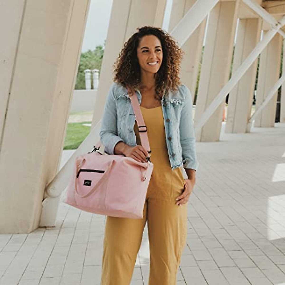 Jadyn Lola Travel Bag, Weekender/Overnight Duffel, Gym Tote Bag for Women (Pink Blush)