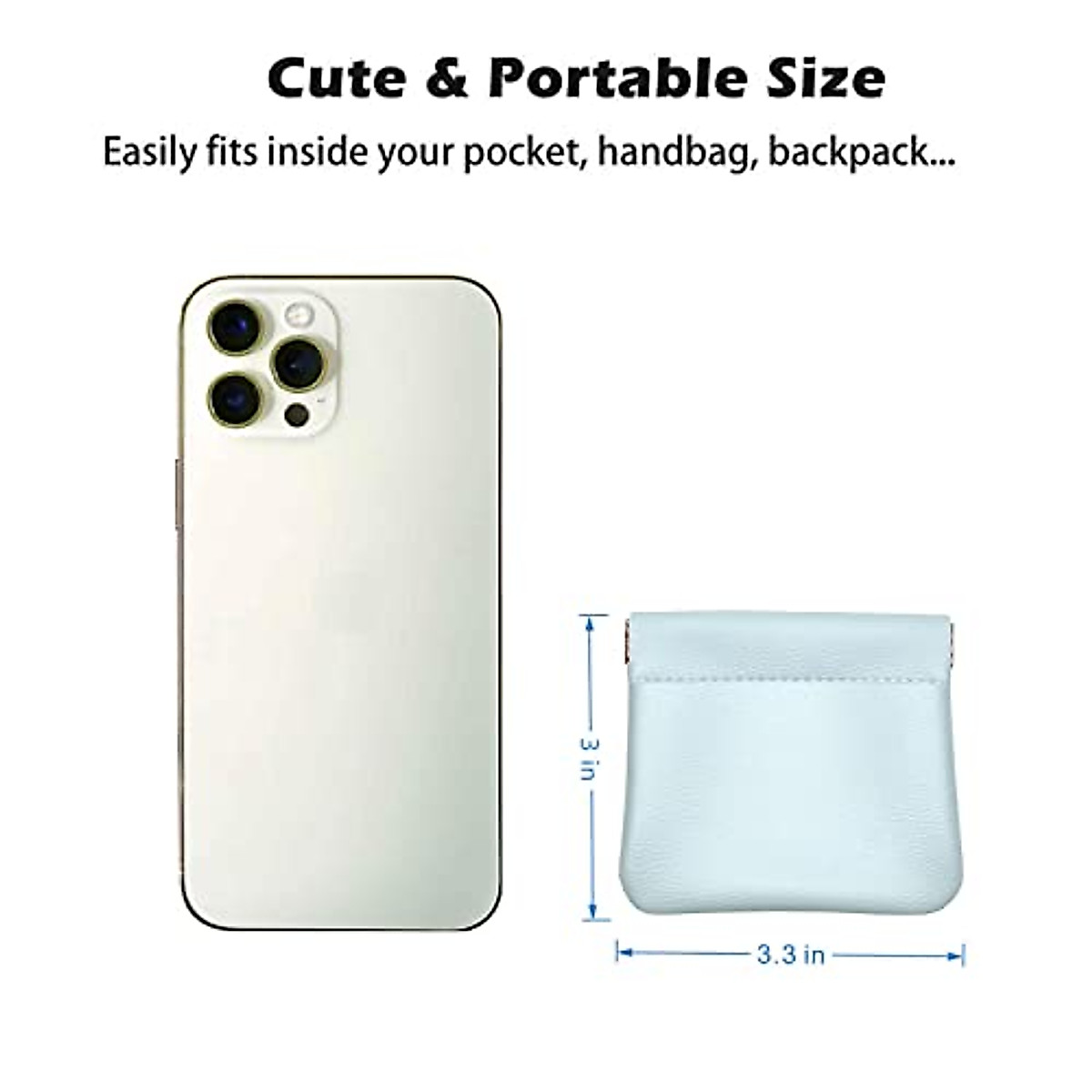 VOFOON [Upgrade] Leather Mini Squeeze Coin Purse, Small Jewelry Pouch Leather Travel Bag Coin Holder For Men/Women 2/4 Pack