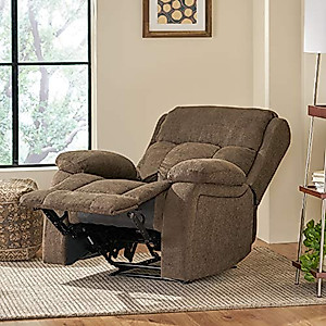 Christopher Knight Home Lindale Massage Recliner, Brown + Black 35.25D x 38.5W x 40.5H in