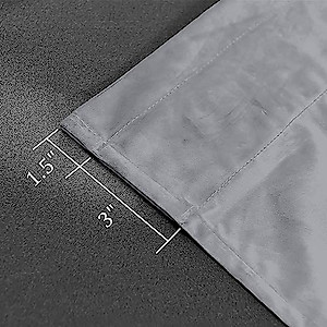 Hiasan Grey Velvet Curtains 96 inches-Blackout Thermal Insulated Solid Soft Curtains for Bedroom Living Room Rod Pocket Room Darkening 2 Panels Window Drapes with Tiebacks, 52W x 96L