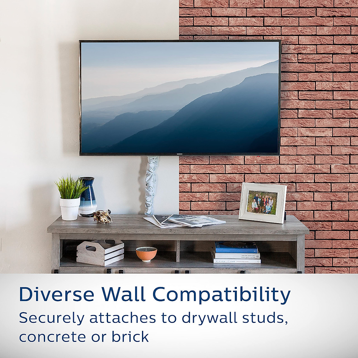 Philips Titlt TV Monitor Wall Mount Bracket for Most 30-80 Inch LED LCD OLED HDTV Flat Curved Screen TVs and Monitors with Max VESA 400x400mm up to 100lbs, Lockable Safety Bar, SQM7442/27