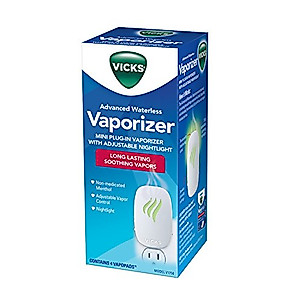 Vicks Advanced Soothing Vapors Waterless Vaporizer with Night Light and VapoPads to Help Relieve Discomfort from Colds and Flu , 1 Count (Pack of 1)