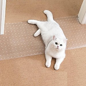Uross Carpet Protector for Pets - Cat Carpet Protector for Doorway, Anti Scratch Under Door Cat Scratch Protector Mat, Easy to Cut Plastic Carpet Scratch Stopper, Cat Scratch Guard Carpet 3.6FT