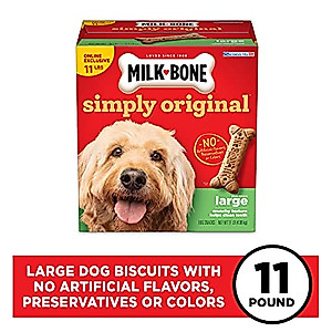 Milk-Bone Simply Original Dog Treats Biscuits for Large Dogs, 11 Pounds