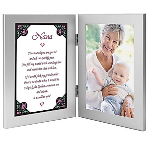 Poetry Gifts Nana Sweet Poem from Grandchild for Birthday or Mother's Day, Add 4x6 Inch Photo to Attached Frame