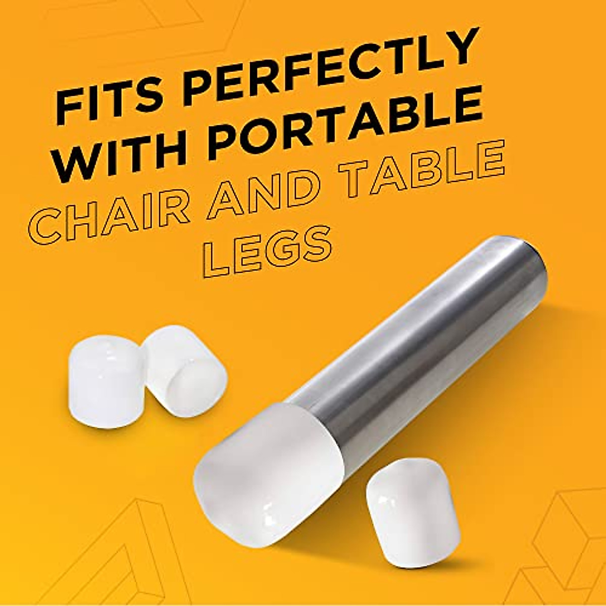 Prescott Plastics Made in USA 3/8" Inch White Round Vinyl Plug Insert (20 Pack), End Cap for Metal Tubing, Fence, Glide Insert for Pipe Post, FDA Food Grade,Chairs and Furniture