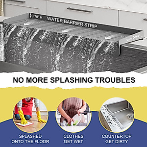 Silicone Sink Edge Protectors for Kitchen Sink, Kitchen Sink Splash Guard, Multifunction Kitchen Sink Accessories, Stainless Steel, Granite, Quartz Countertop Protectors For Kitchen & Bathtub Sink