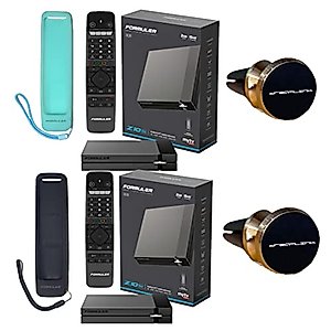 Package of 2 - Formuler Z10 Pro Android 10 Dual Band 5G LAN 2GB Ram 16GB ROM 4K + Extra Magnetic Phone Car Mount + Extra Silicone Case Cover for Remote Control Pack of 2