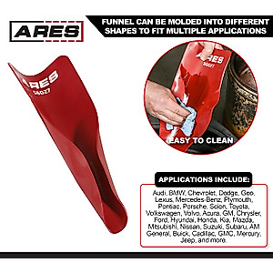 ARES 56027 - Universal Flexible Oil Funnel - Spill-Free Oil Filling - Easy to Use 1-Person Design - Fits Multiple Applications