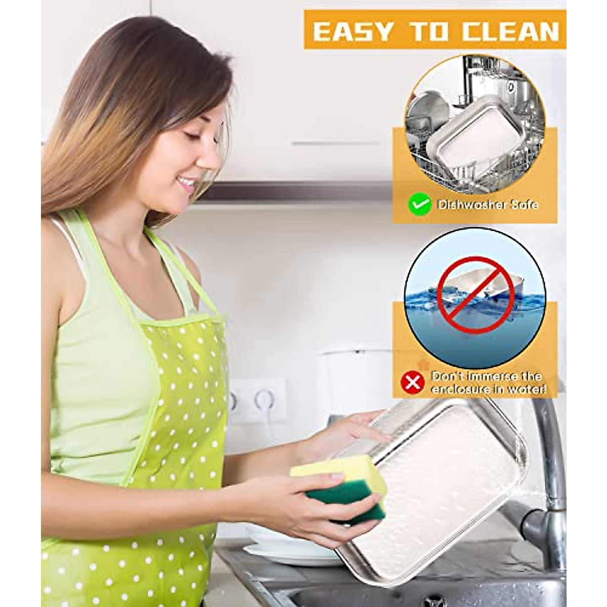 unumac Heated Lunch Box - Electric Lunch Box Food Heater 1.8l for Adults, 3 in 1 Electric Lunchbox Portable Food Warmer for Car/Truck Drivers/Work with Spoon, Fork, Insulated Carry Bag, 12V/24V/110V