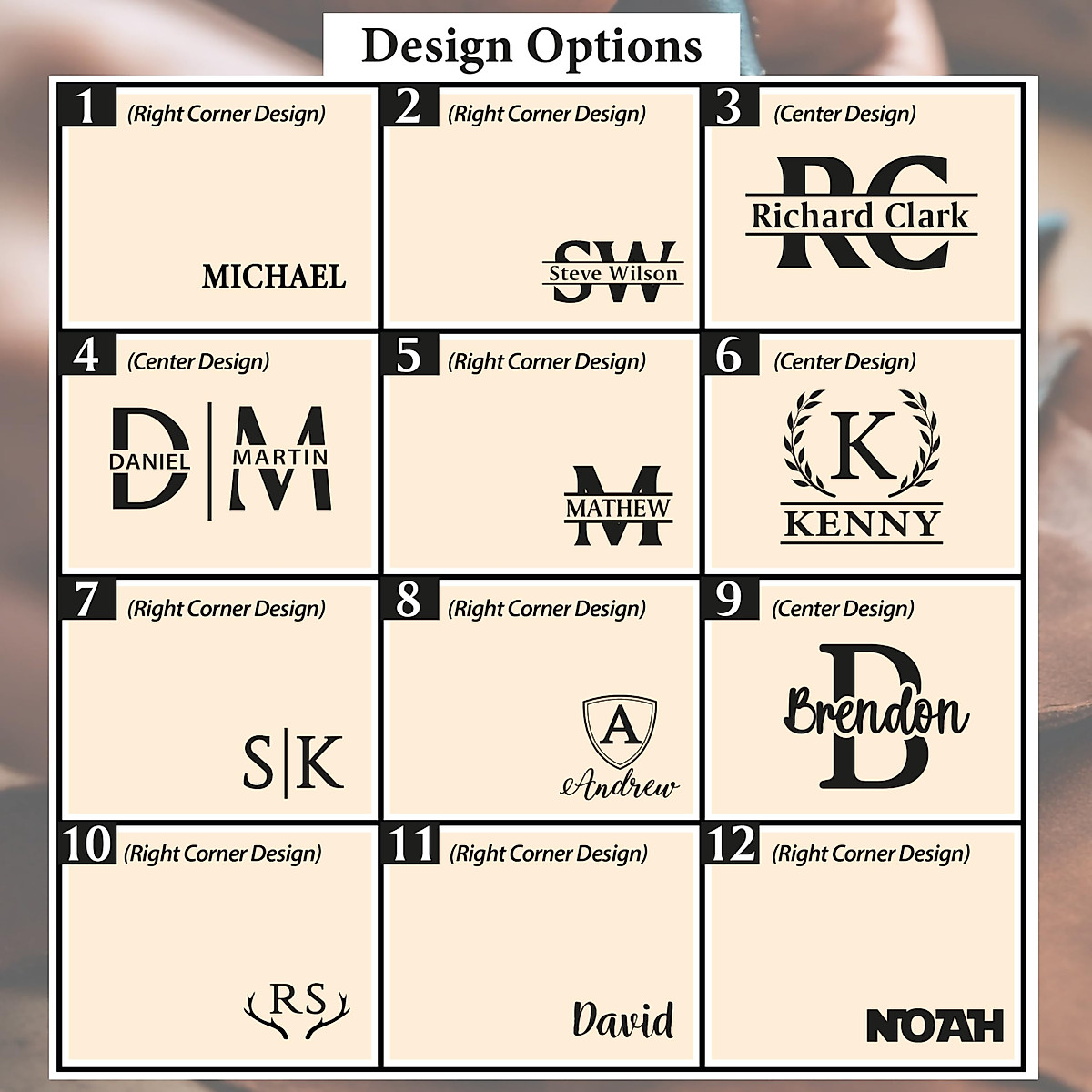 Personalized Leather Wallet for Men, Christmas for Men,Him, Custom Name Wallets, Customazible Gift for Husband, Dad, Boyfriend, Him, Men Gifts for Anniversary, Birthday, Wedding, Fathers Day