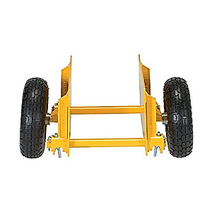 Vestil PLDL-ADJ-10PN Steel Adjustable Panel Dolly with Pneumatic Wheels 20-7/8 in. x 15 in. x 11-1/2 in. 600 Lb. Capacity Yellow