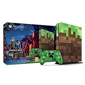 Xbox One S Minecraft Bundle 1TB Limited Edition Console - PEGI version for use in U.S. (Discontinued)