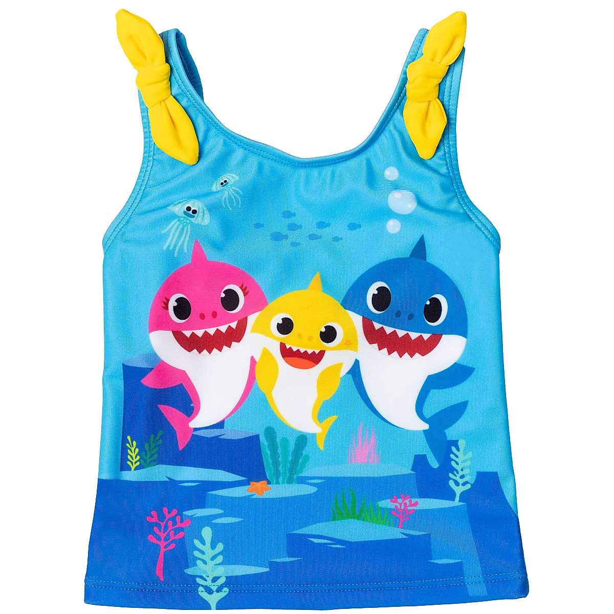 Baby Shark Toddler Girls Swim Rash Guard Tankini Top Bottom Set Blue 2T
