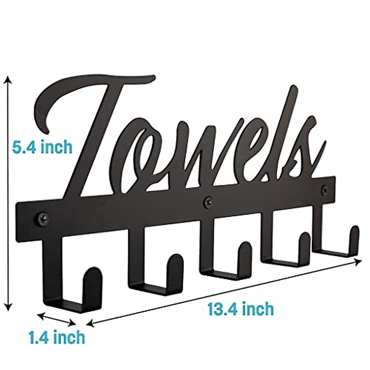 FCMLD Storage Hook Towel Holder Wall Mounted Hanger Metal Waterproof Organizer Hanger Rack Shelf for Bathroom Kitchen Bar Accessories